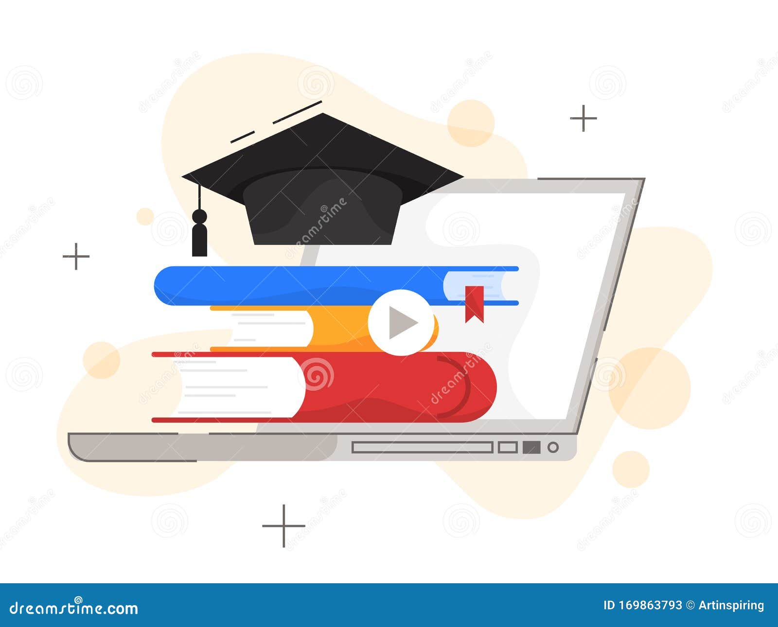 Online Education Concept. Digital Training and Distance Learning Stock ...