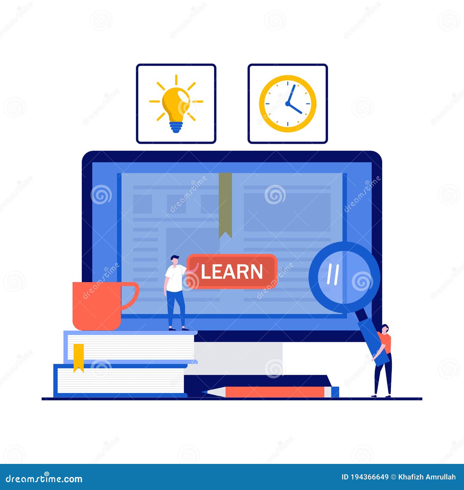 Online Education, Distance Course, E-learning and Digital Cloud Library ...