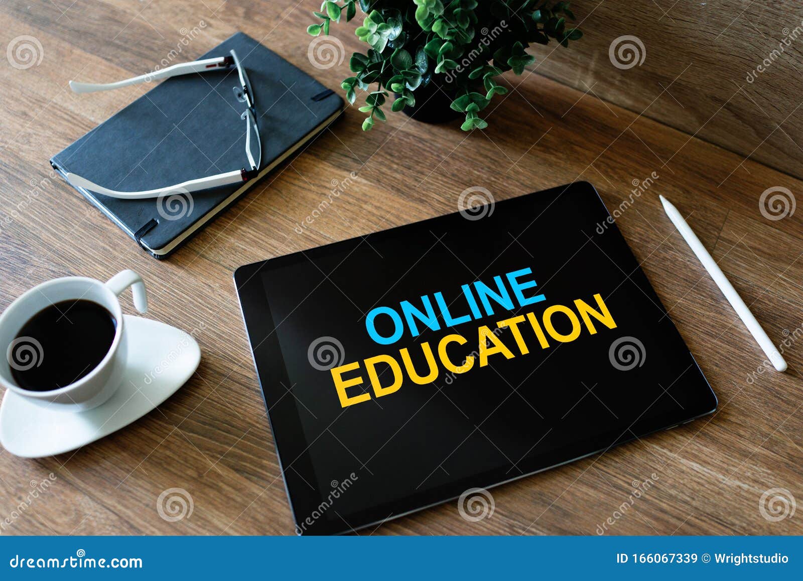 Online Education, E-learning Concept Concept on Device Screen. Stock ...