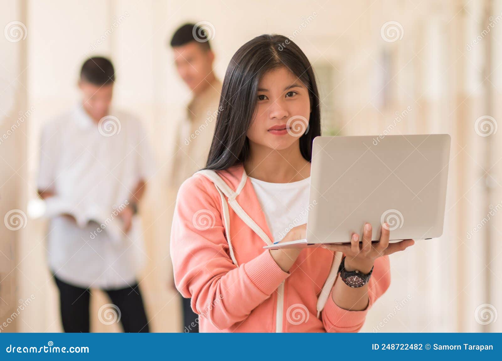 Online Education and E-learning Concept: Confident Asian Students Cute ...