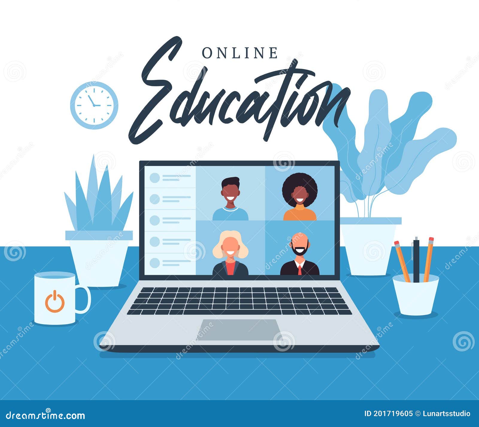 Online Education, E-learning, Online Course Concept, Home School Vector ...