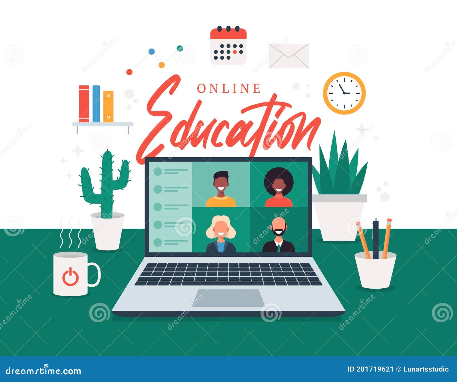 Online Education, E-learning, Online Course Concept, Home School Vector ...