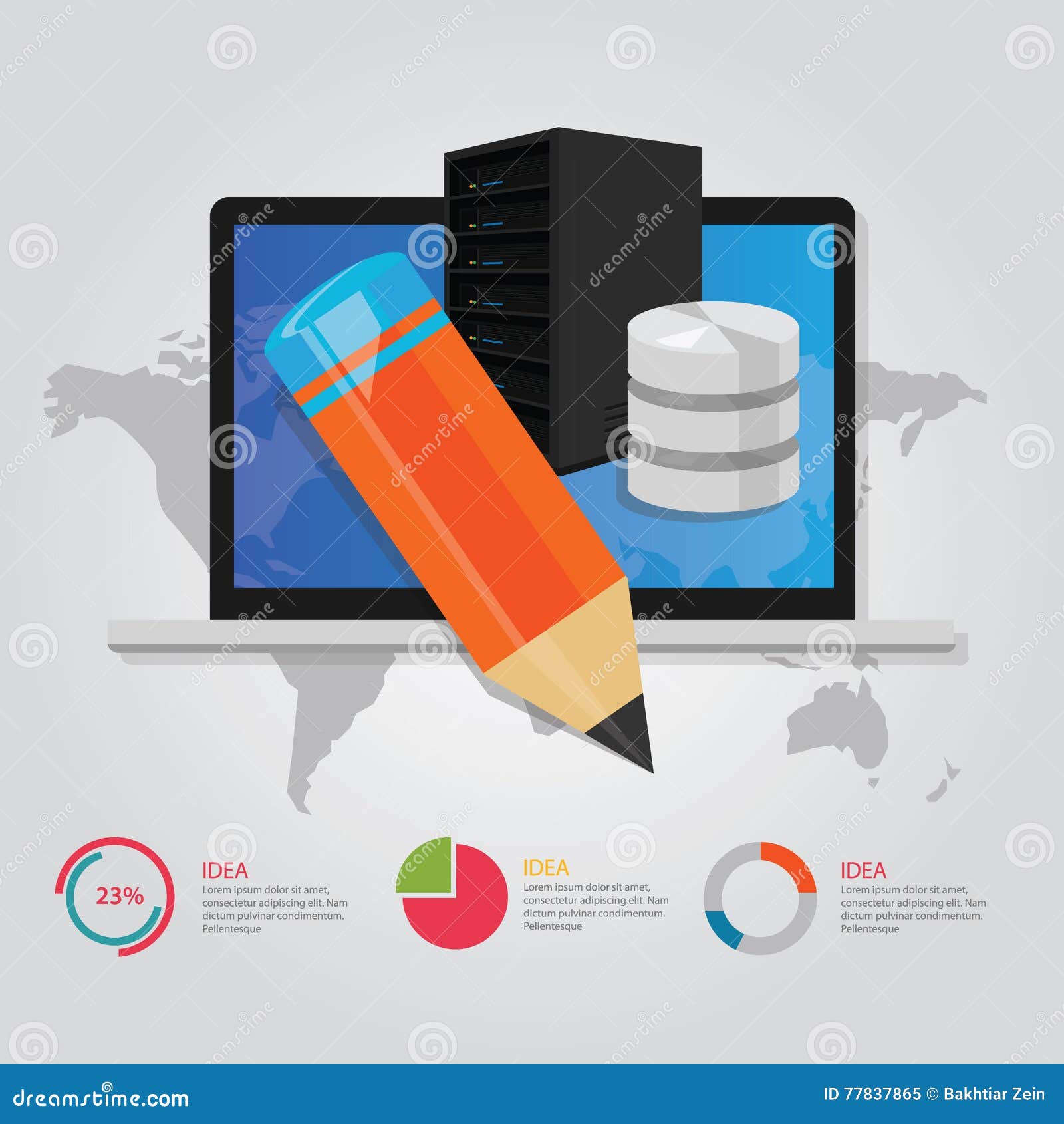 Online Education E-learning Technology Worldwide Internet Server ...