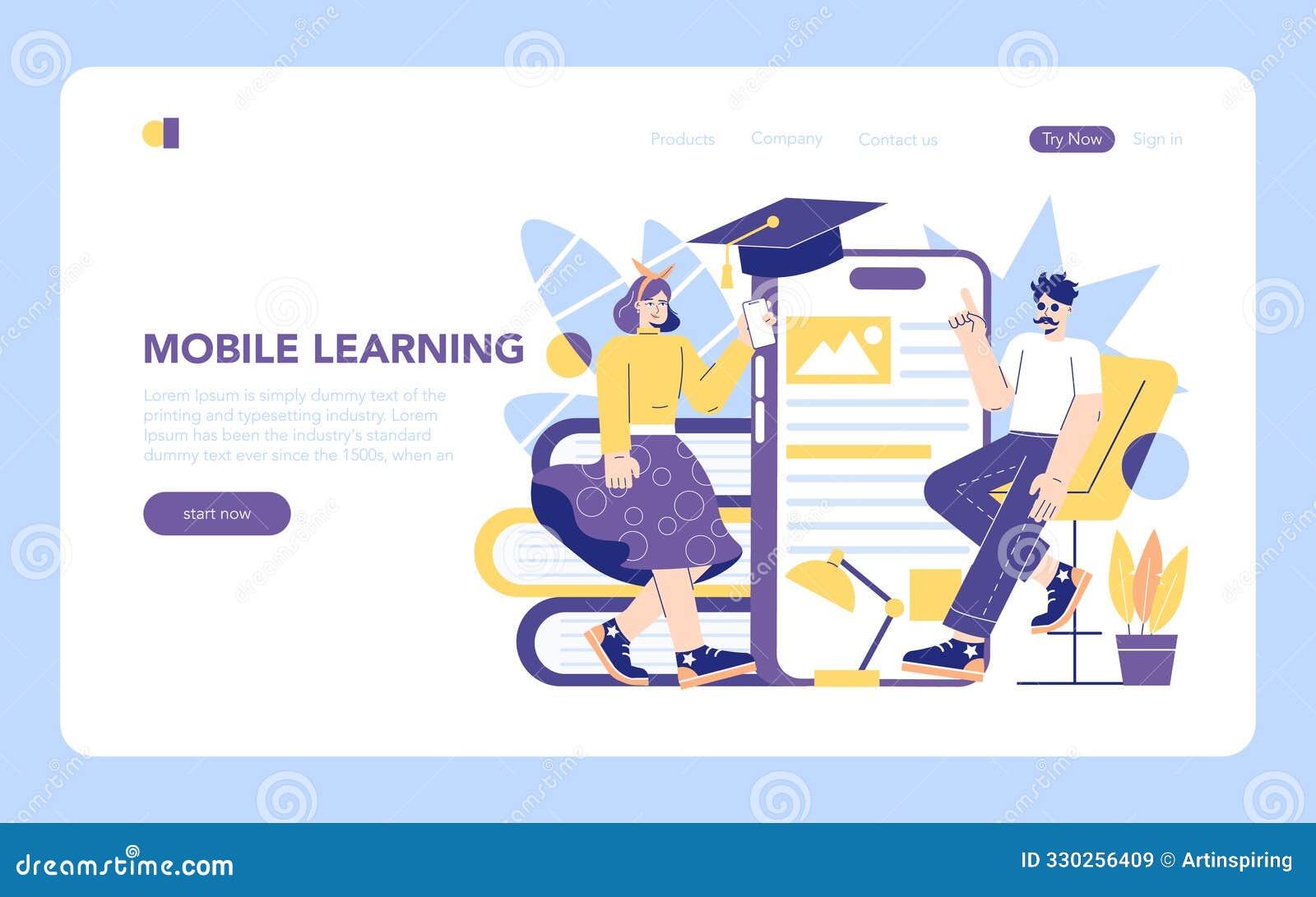 Online Education. Flat Vector Illustration Stock Illustration ...