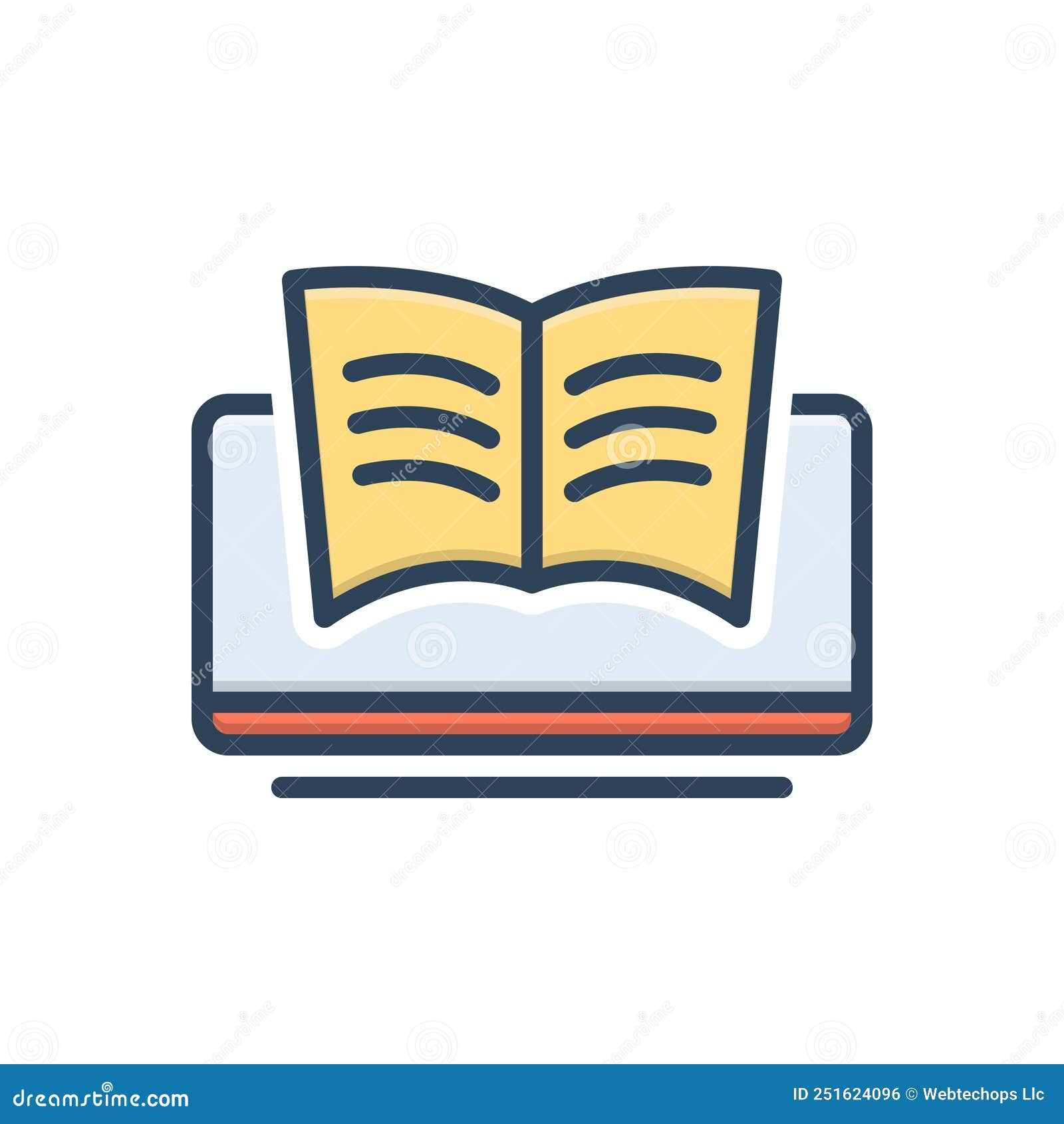 Color Illustration Icon for Online Education, Learn and Digital Stock ...