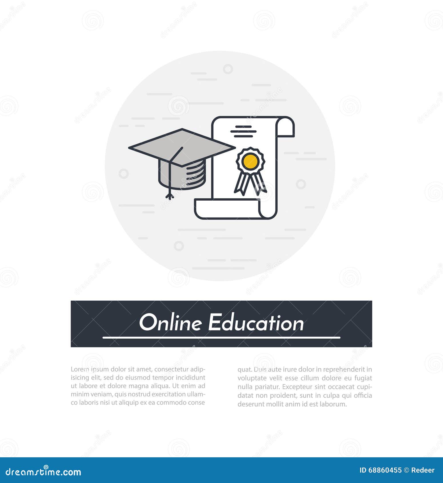 Online Education Icon stock illustration. Illustration of charter ...