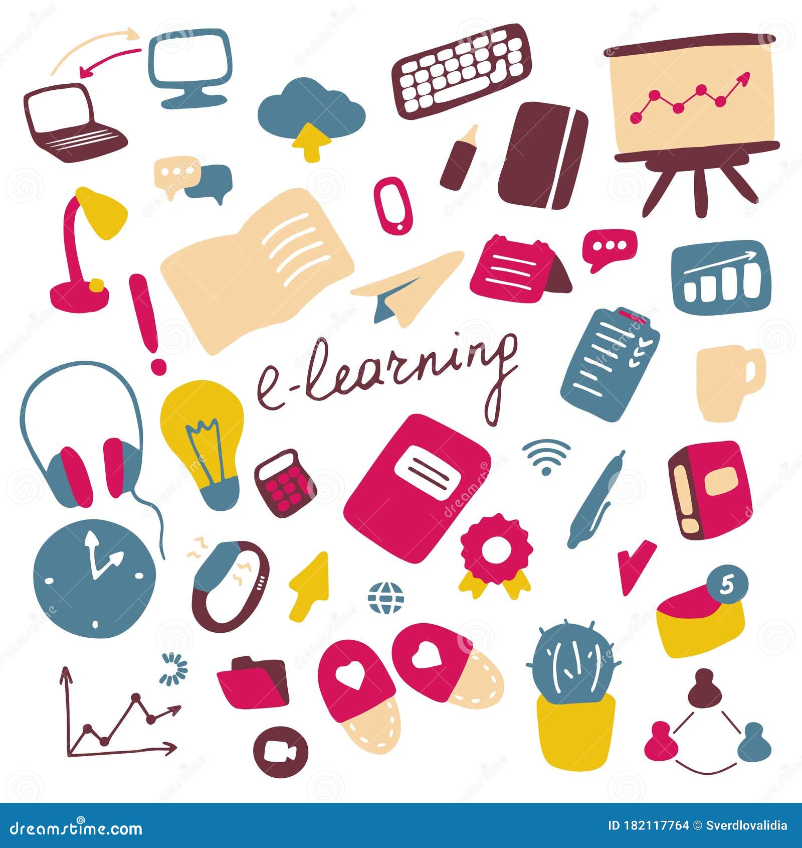 Learning Symbols Cartoon Vector | CartoonDealer.com #58227735