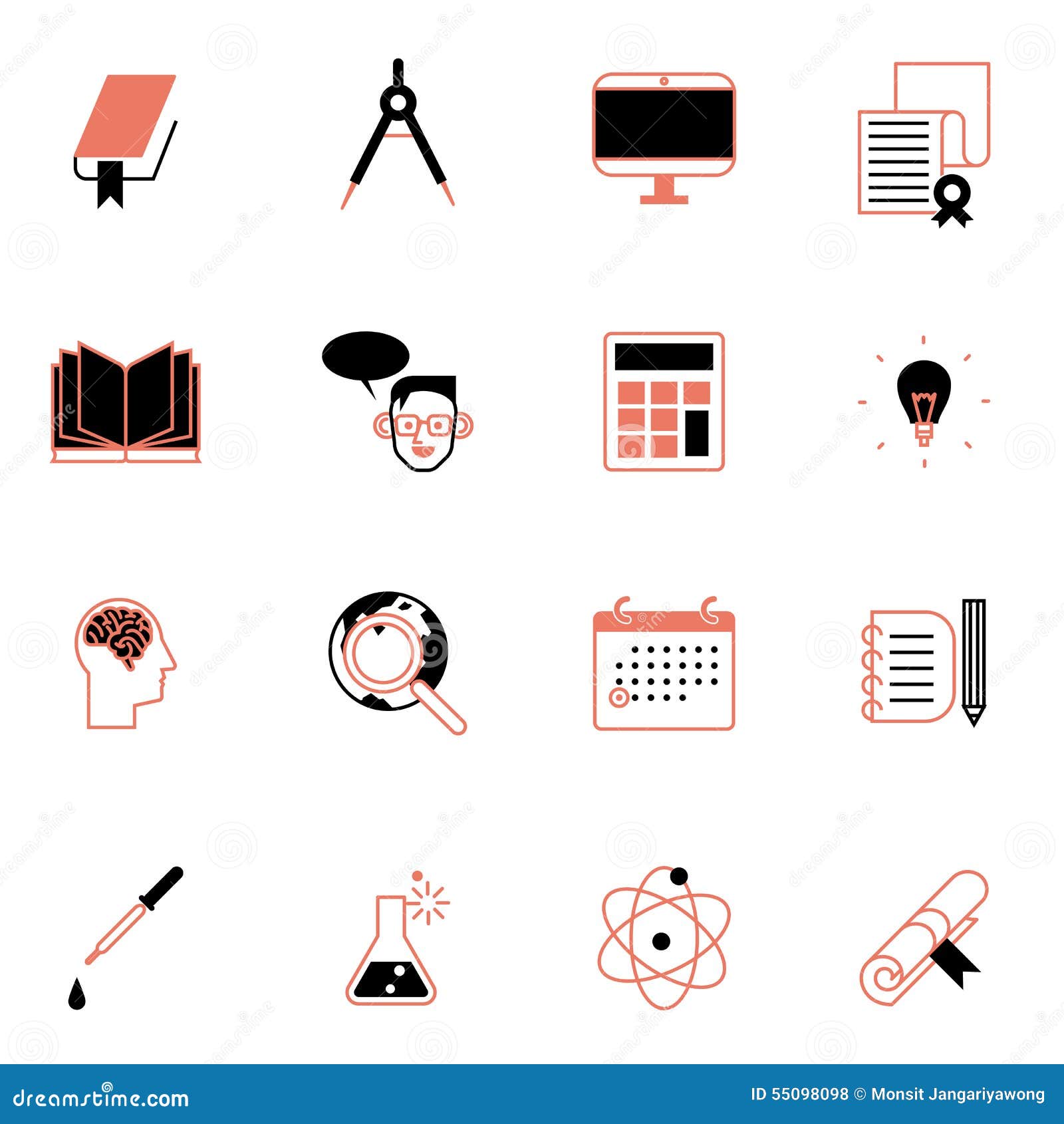 Online Education Icons Set Vector Illustration Stock Vector ...