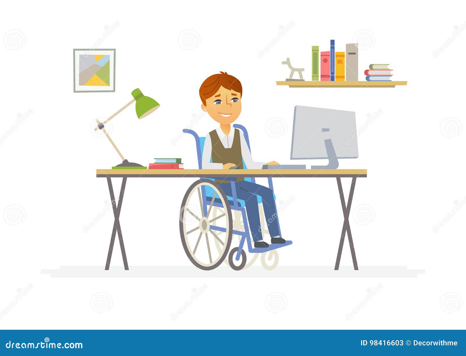 Education Of Disabled Kids Illustration | CartoonDealer.com #84164886