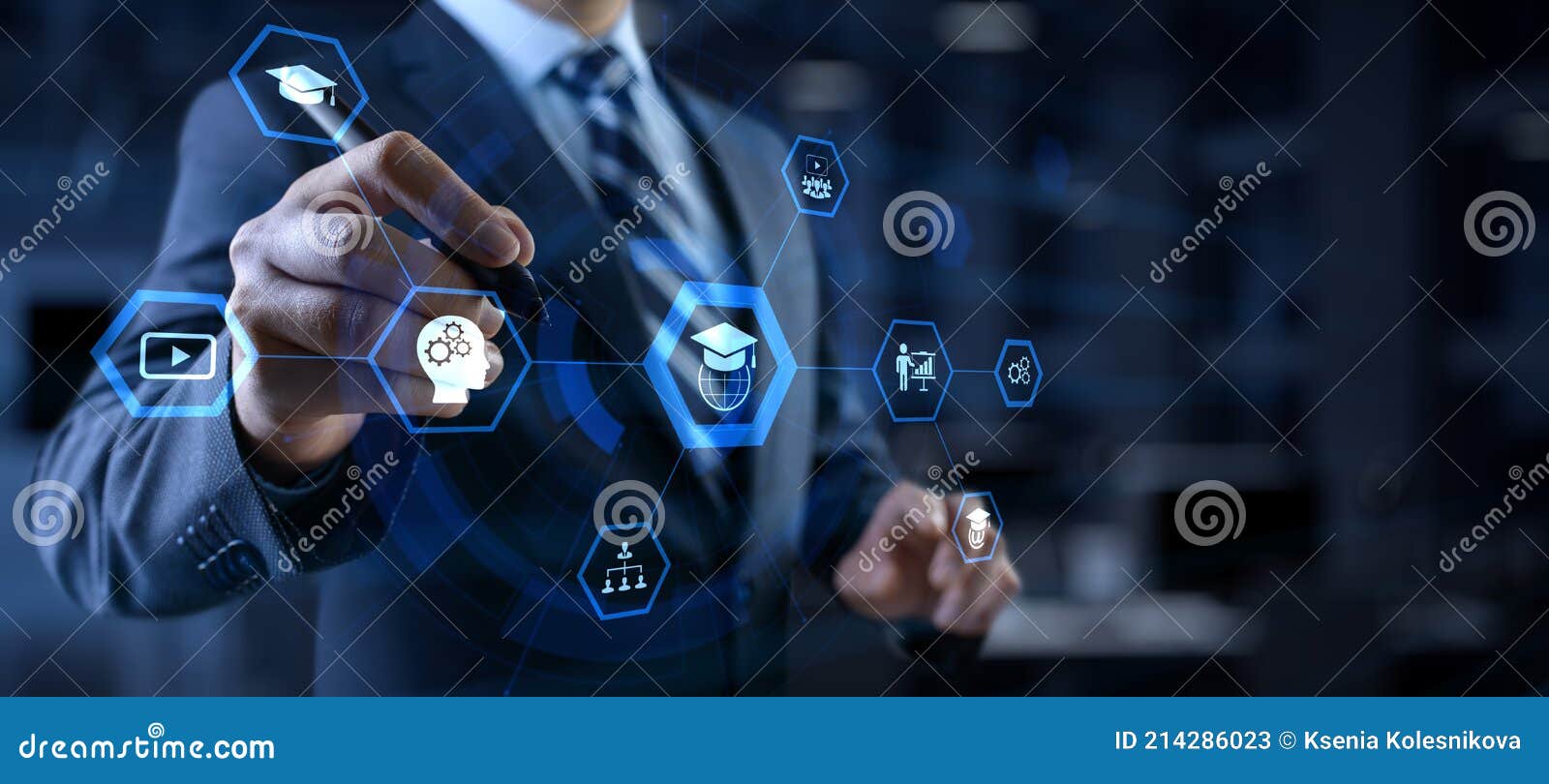 Online Education Internet Learning E-learning Concept on Digital ...