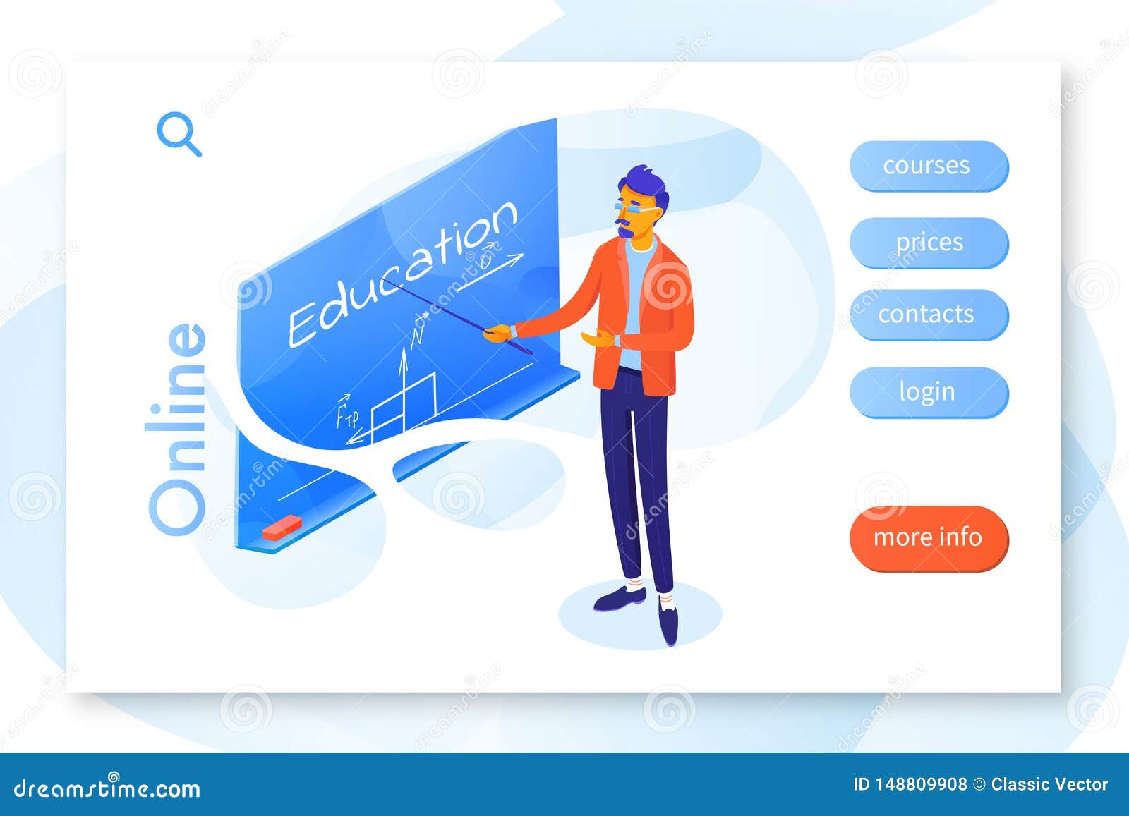 Sex Education Landing Page Design Website Banner Vector Template