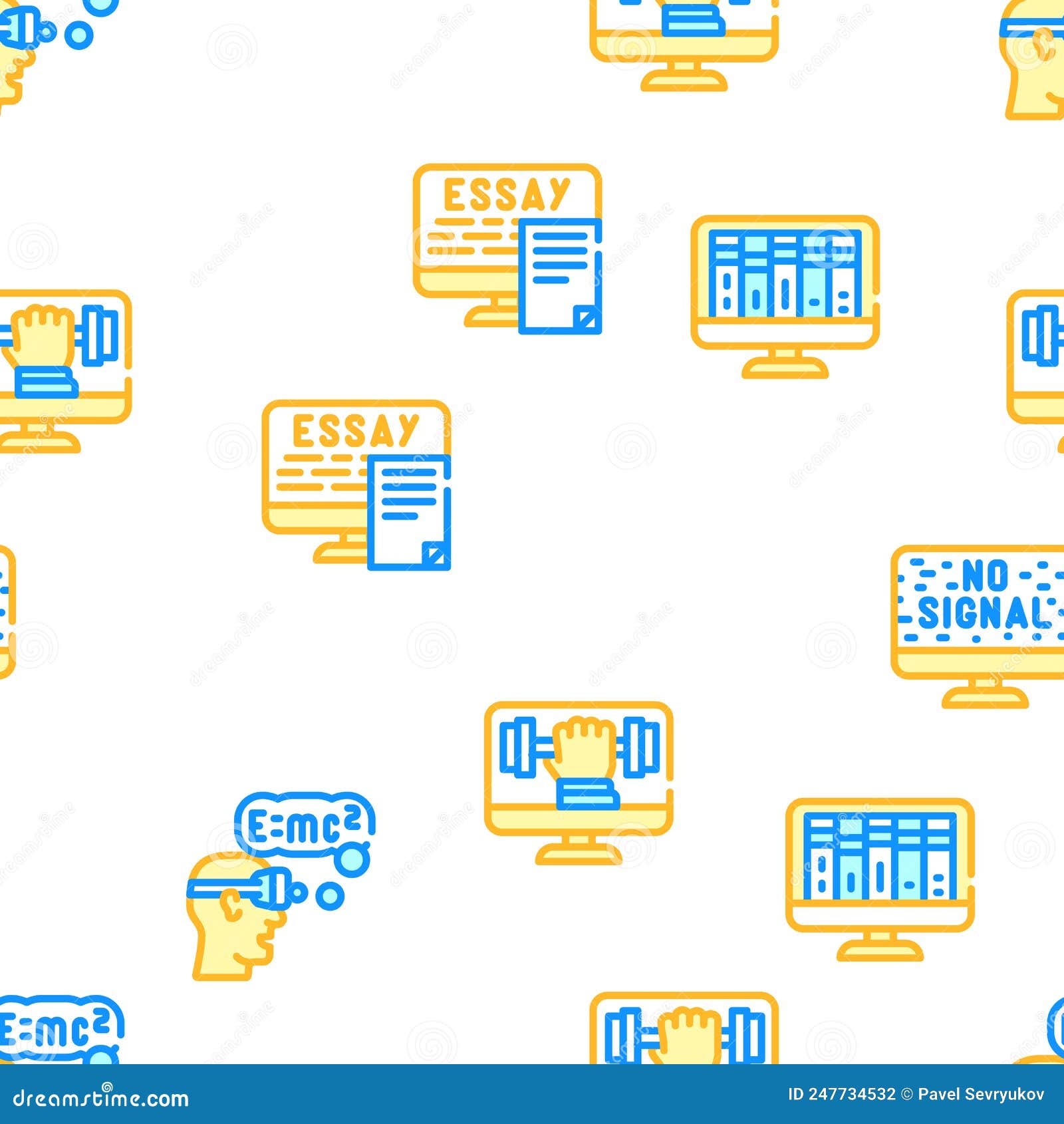 Online Education Learning Lesson Icons Set Vector Stock Vector ...
