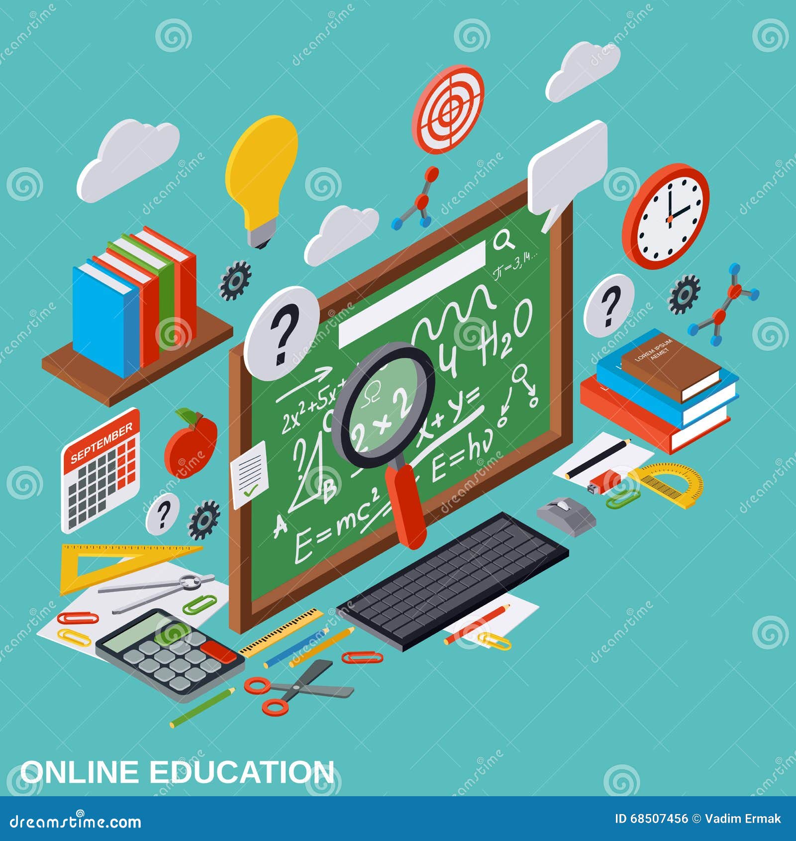 Online Education, Learning, Teaching Vector Concept Stock Vector ... Online Education, Learning, Teaching Vector Concept Stock Vector ...
