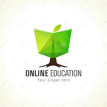 Educational Green Vector Logo. Stock Vector - Illustration of business ...