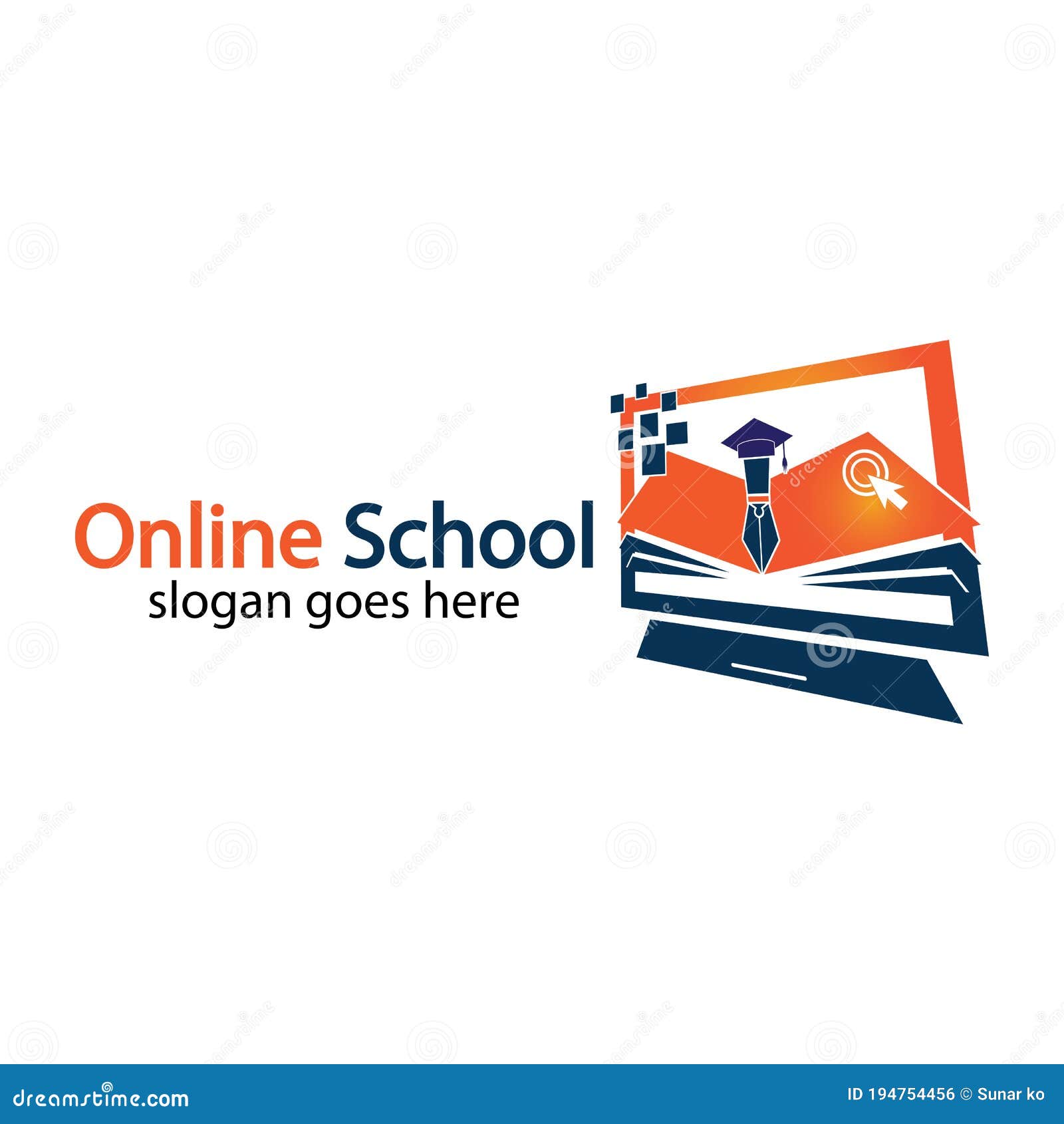 Online Education Logo Design Template. Online Course Logo Design Stock ...