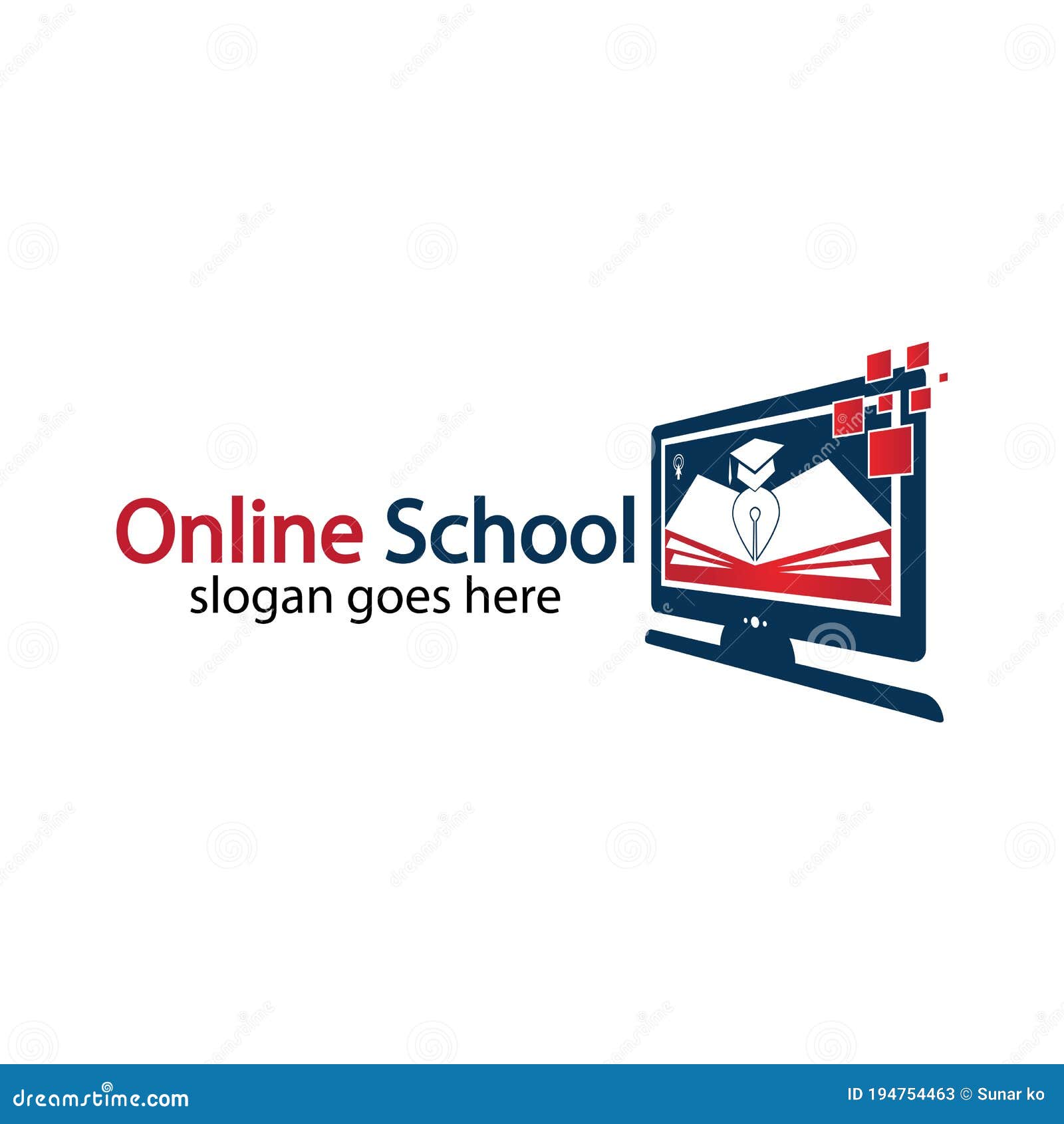 Online Education Logo Design Template. Online Course Logo Design Stock ...