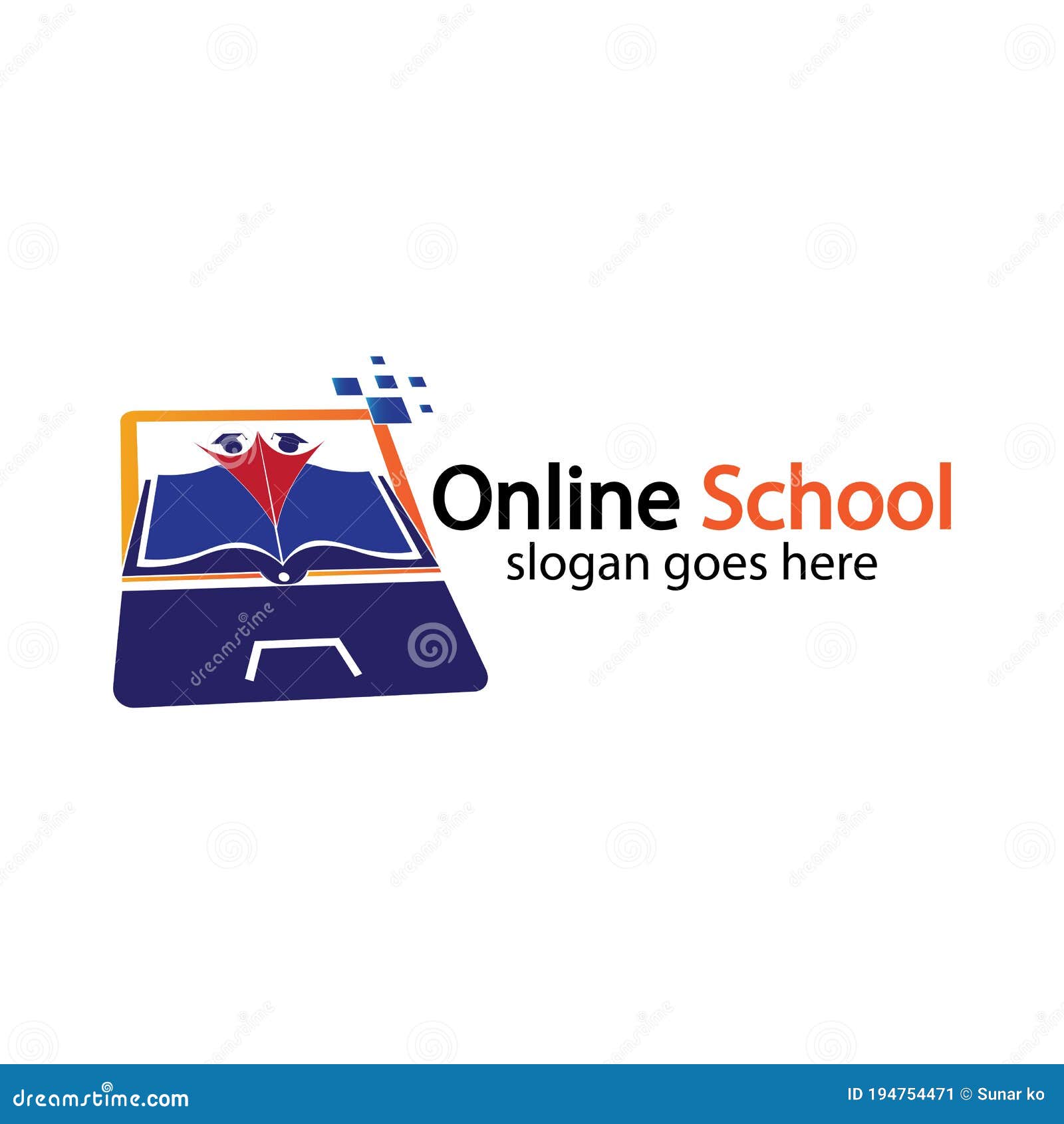 Online Education Logo Design Template. Online Course Logo Design Stock ...