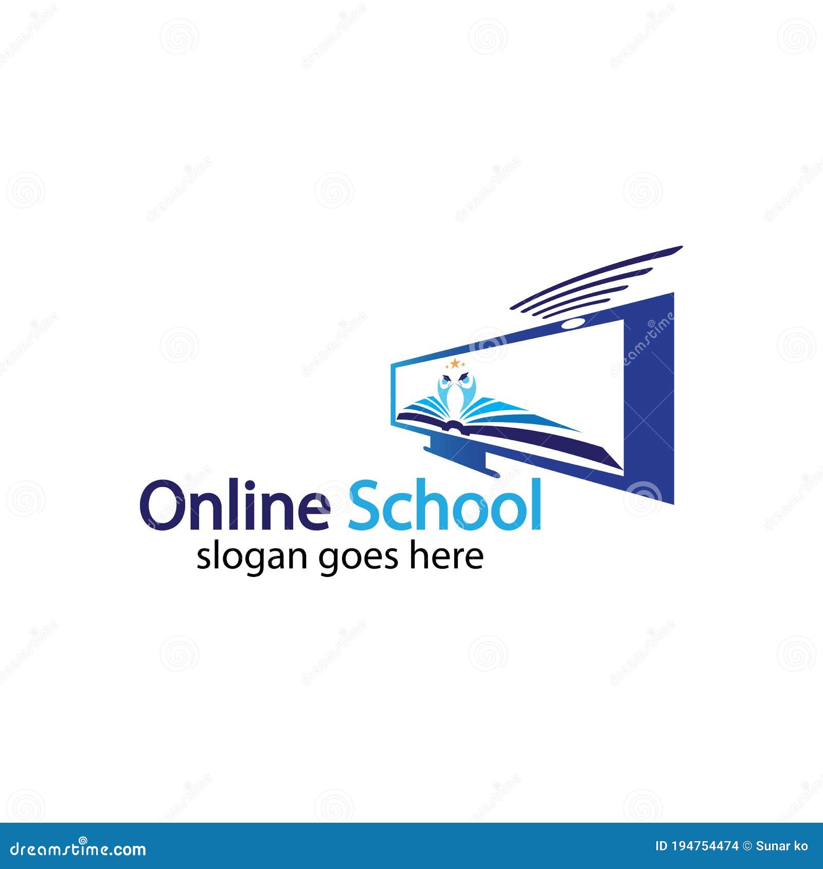Online Education Logo Design Template. Online Course Logo Design Stock ...