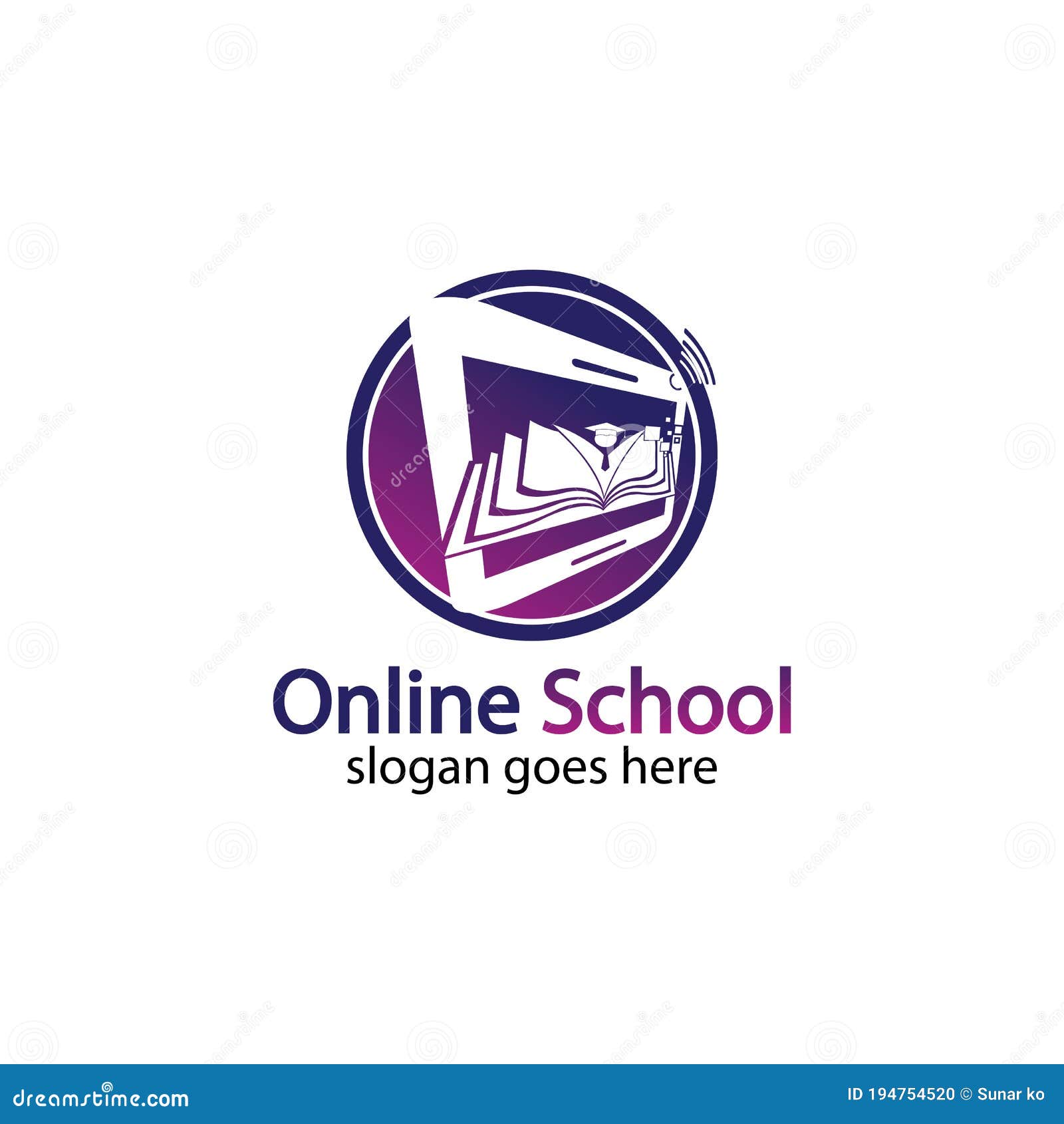 Online Education Logo Design Template. Online Course Logo Design Stock ...