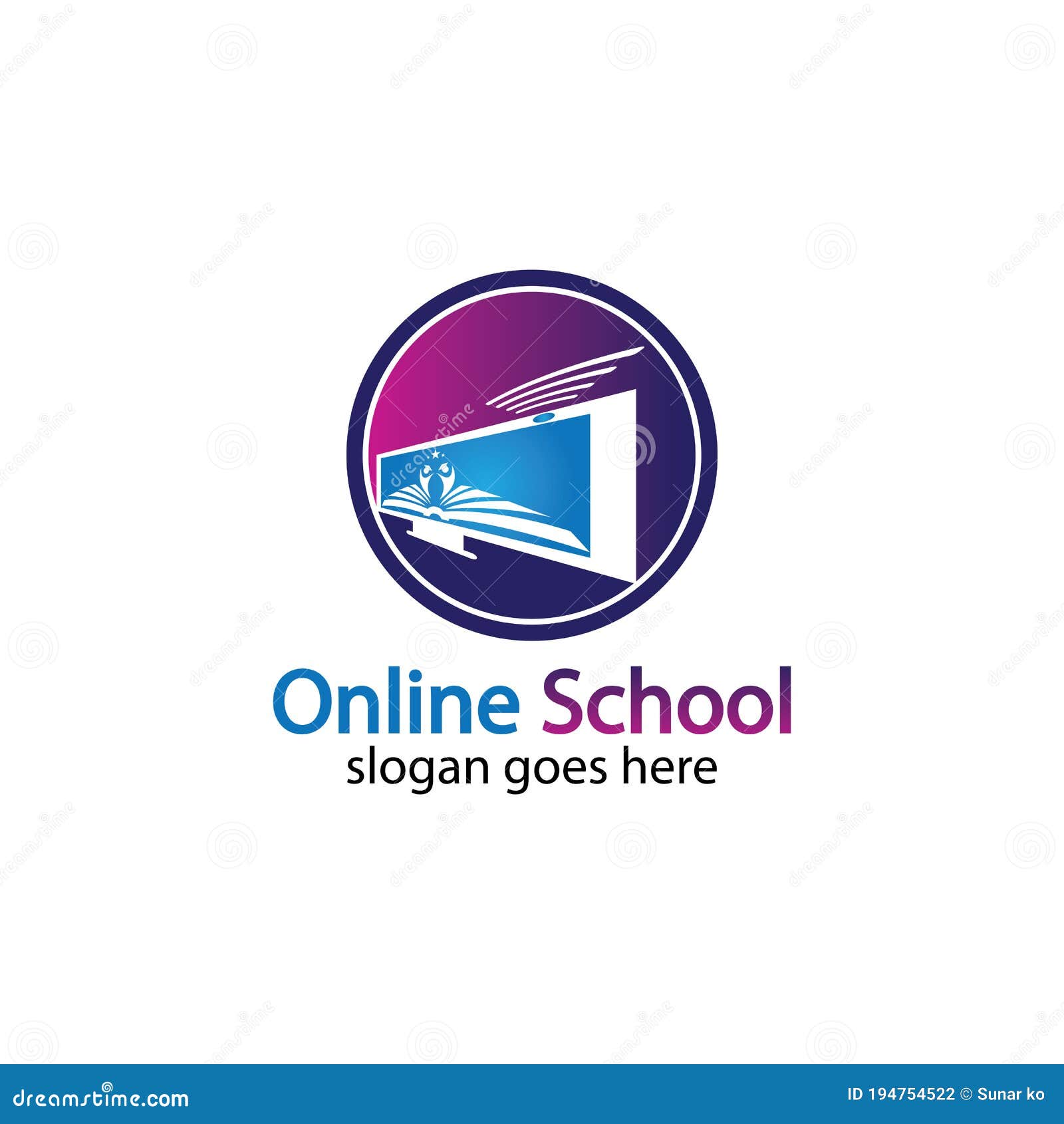 Online Education Logo Design Template. Online Course Logo Design Stock ...