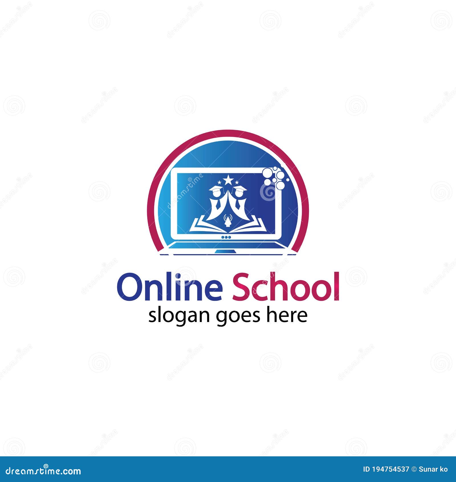 Online Education Logo Design Template. Online Course Logo Design Stock ...
