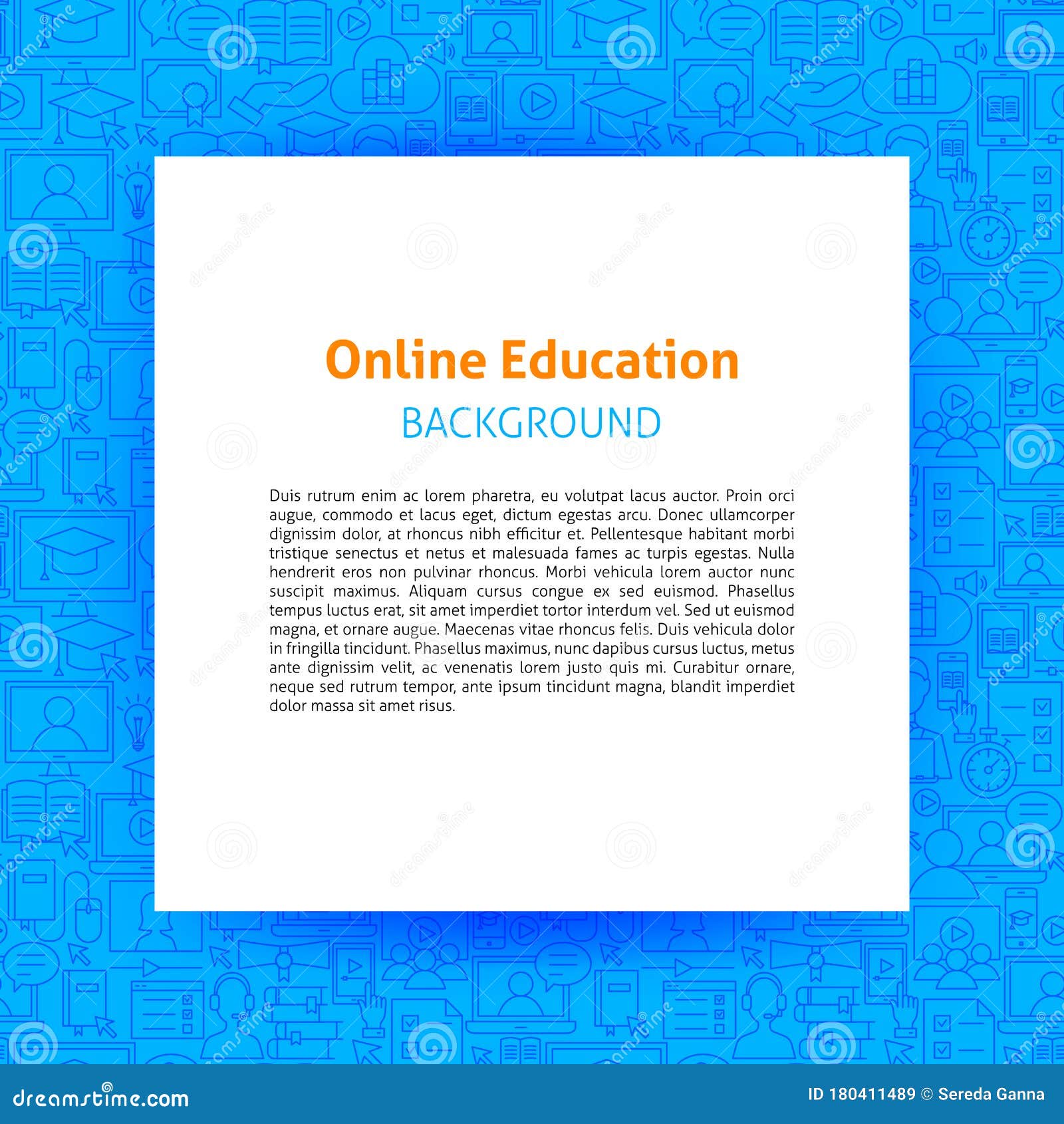 Online Education Paper Template Stock Vector - Illustration of ...
