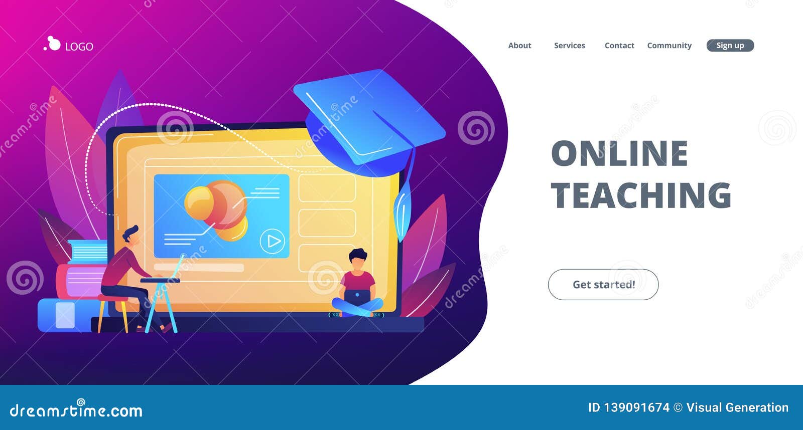 Online Education Platform Concept Landing Page. Stock Vector ... Online Education Platform Concept Landing Page. Stock Vector ...