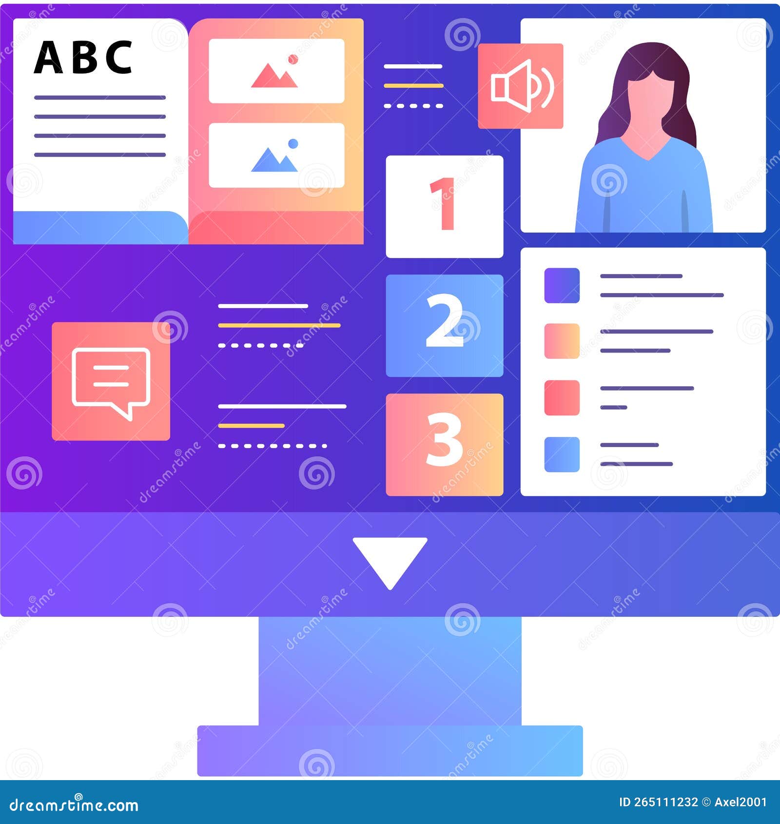 Online Education Platform Vector Web Course Icon Stock Vector ...