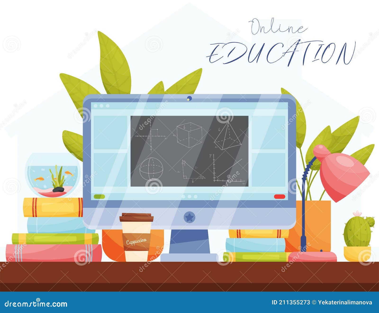 Online Education. Remote Learning Concept Stock Vector - Illustration ...