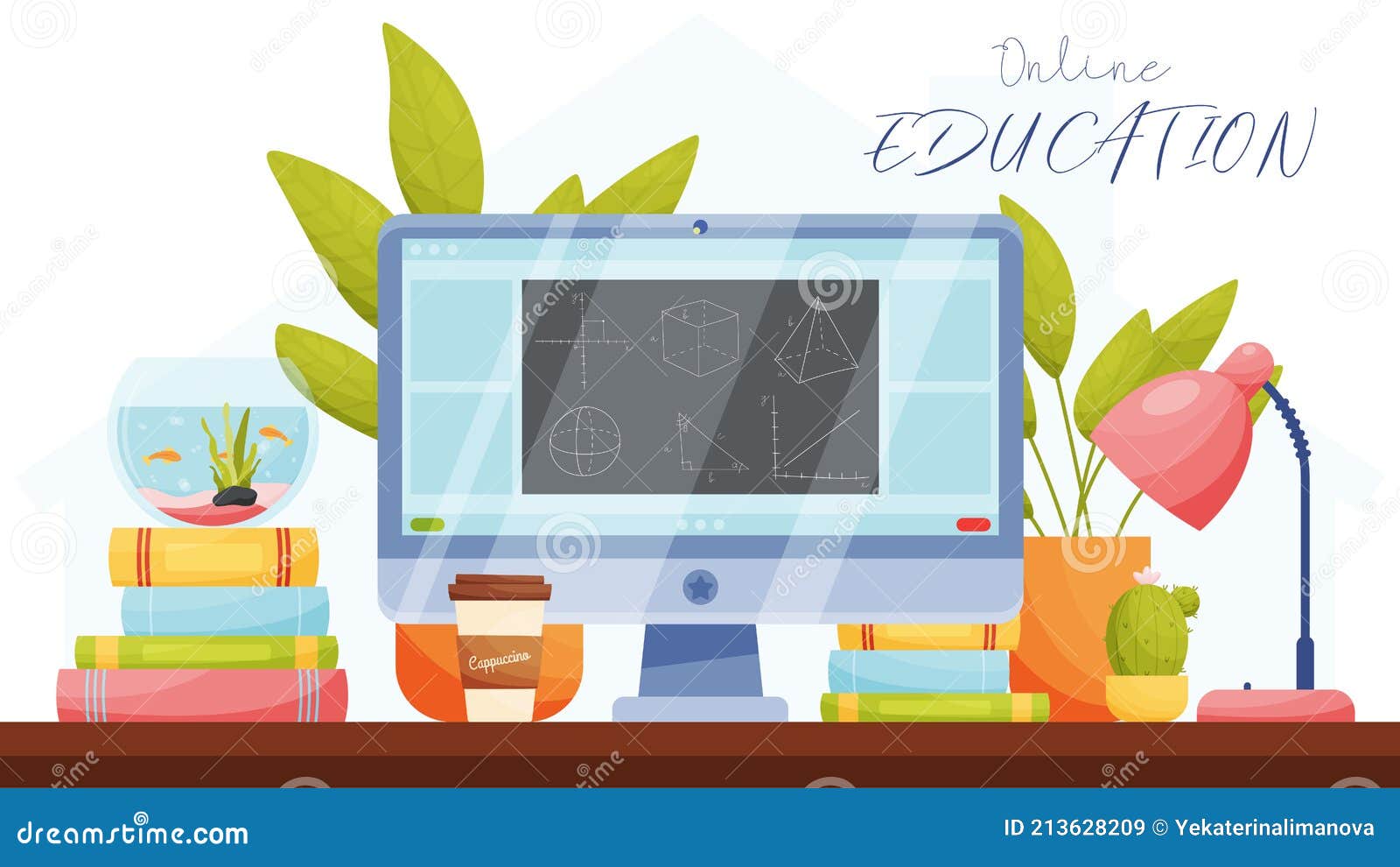 Online Education. Remote Learning Concept Stock Vector - Illustration ...