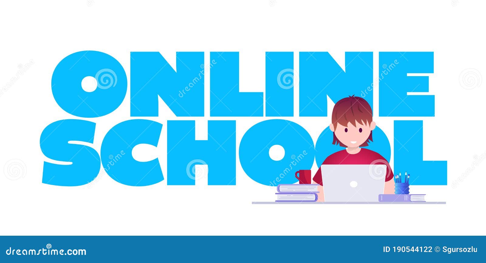 Online Education, Self Learning Concept Vector Illustration Stock ...
