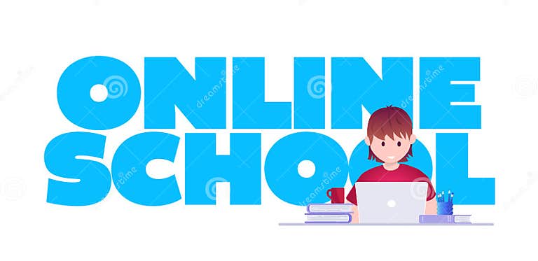 Online Education, Self Learning Concept Vector Illustration Stock ...