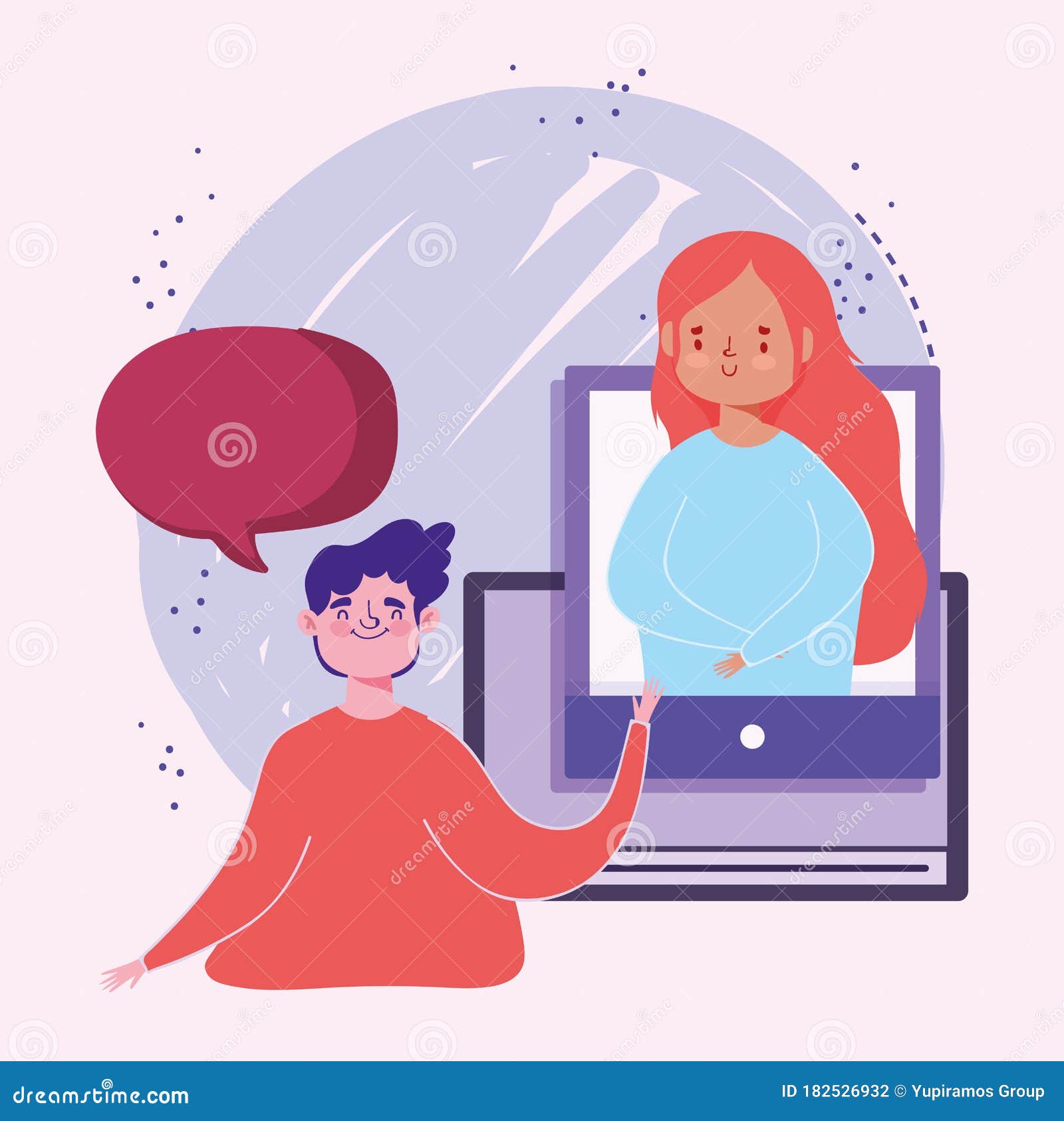 Online Education, Smartphone Students Connection Talking Stock Vector ...