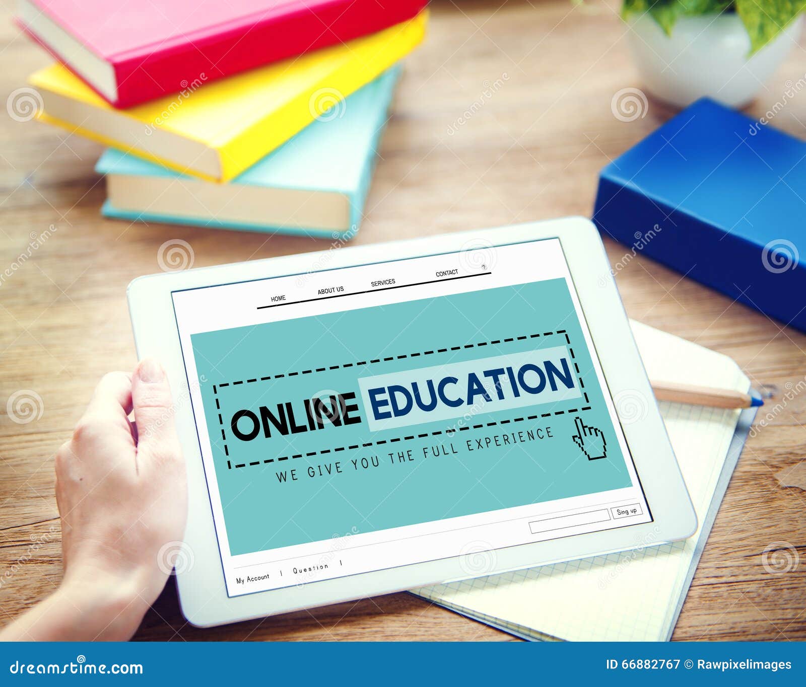 Online Education Studying E-Learning Technology Concept Stock Image ...