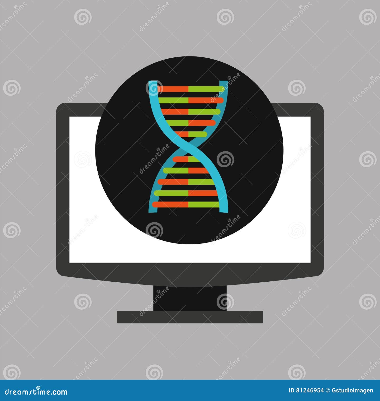Online Education Technology Genetics Structure Stock Vector ...
