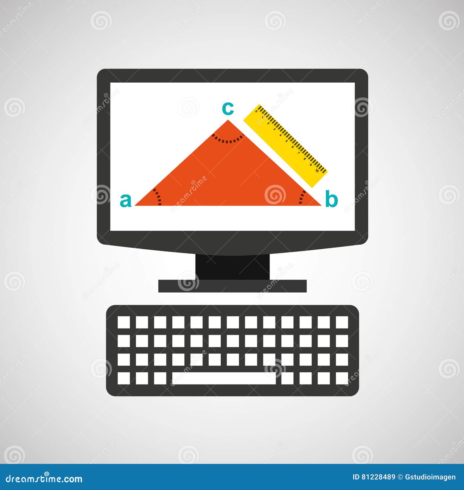 Online Education Technology Geometry Triangle Stock Vector ...