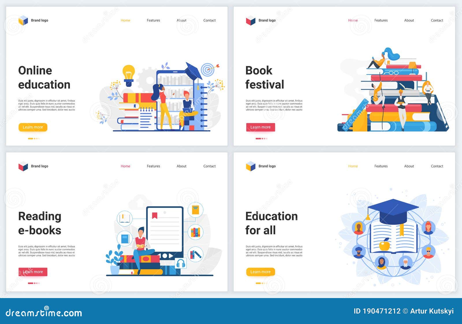 Educational Website Banners Stock Illustrations – 117 Educational ...