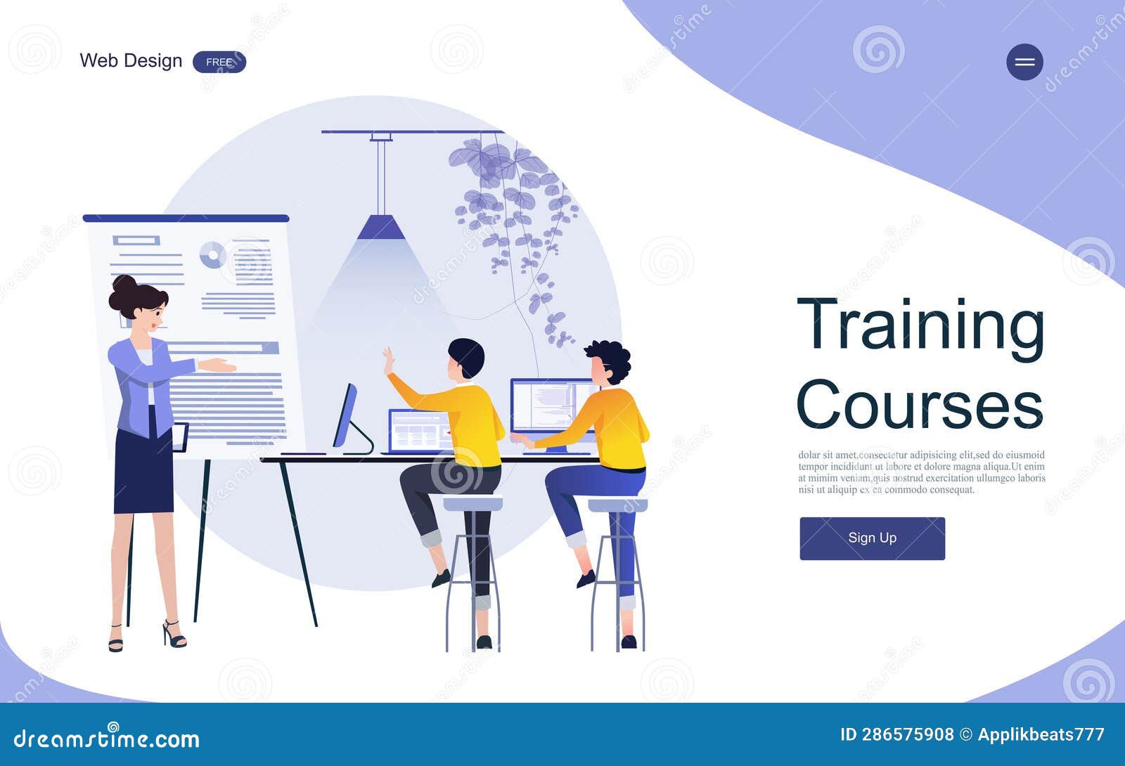 Online Education, Training and Courses, Learning Stock Vector ...