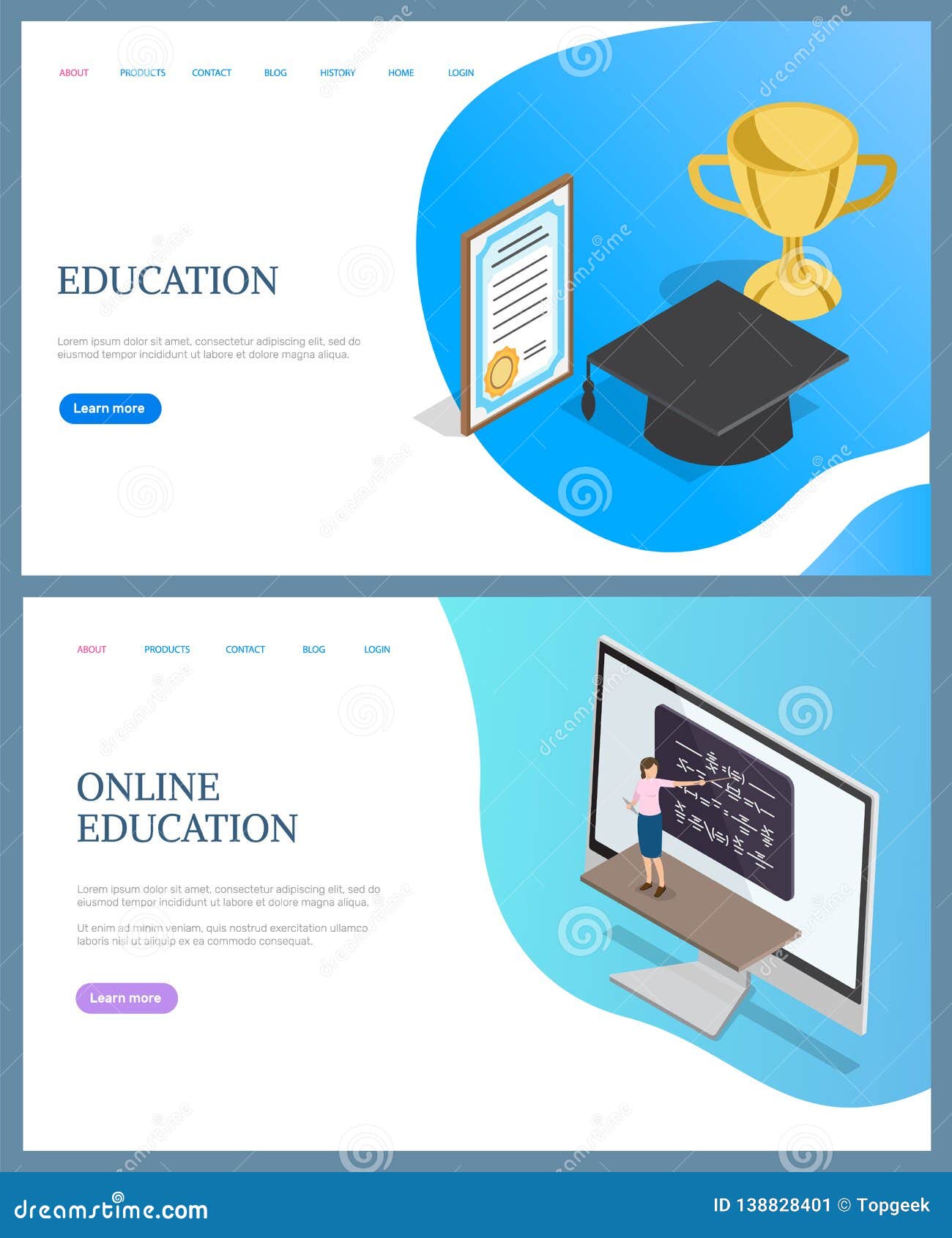 Online Education, Rewards of Graduating Vector Stock Vector ...