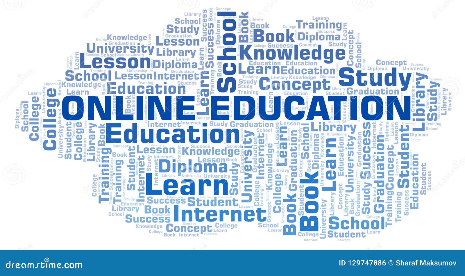Online Education Word Cloud. Stock Illustration - Illustration of ...