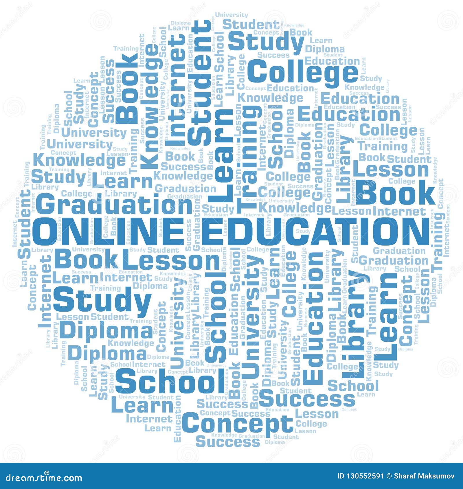 Online Education Word Cloud. Stock Illustration - Illustration of ...