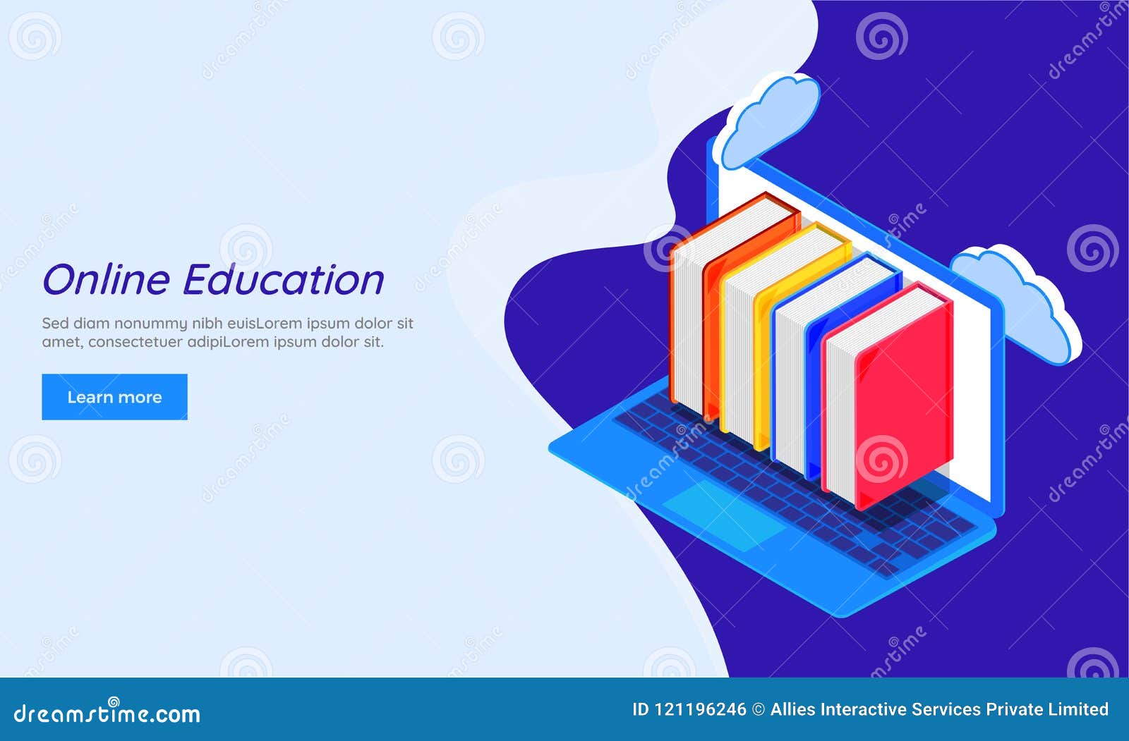 Online Educational Concept Based Responsive Landing Page for Web Stock ...