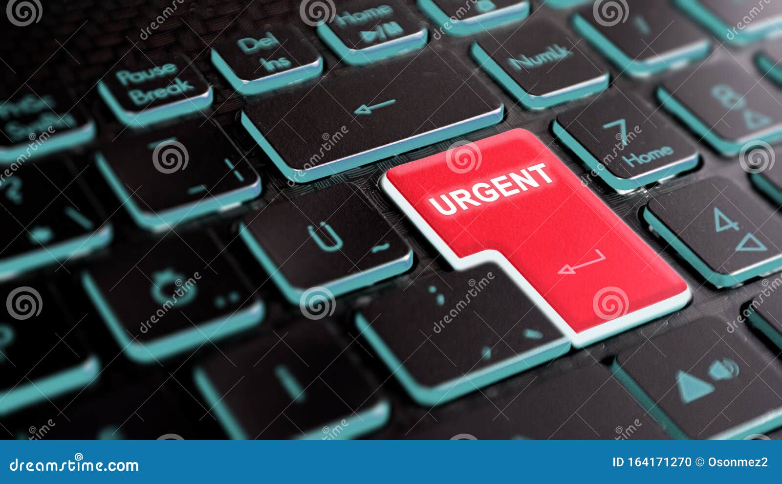 Online Emergency Services Concept Visual. Urgent Text on Keyboard Stock ...