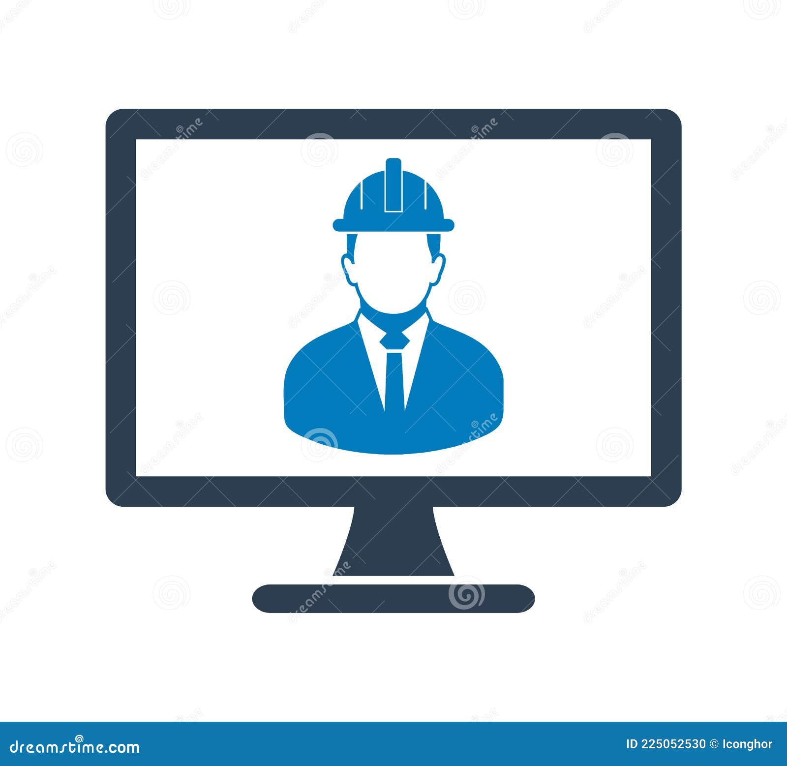 Online Engineering Service Icon. Stock Vector - Illustration of style ...