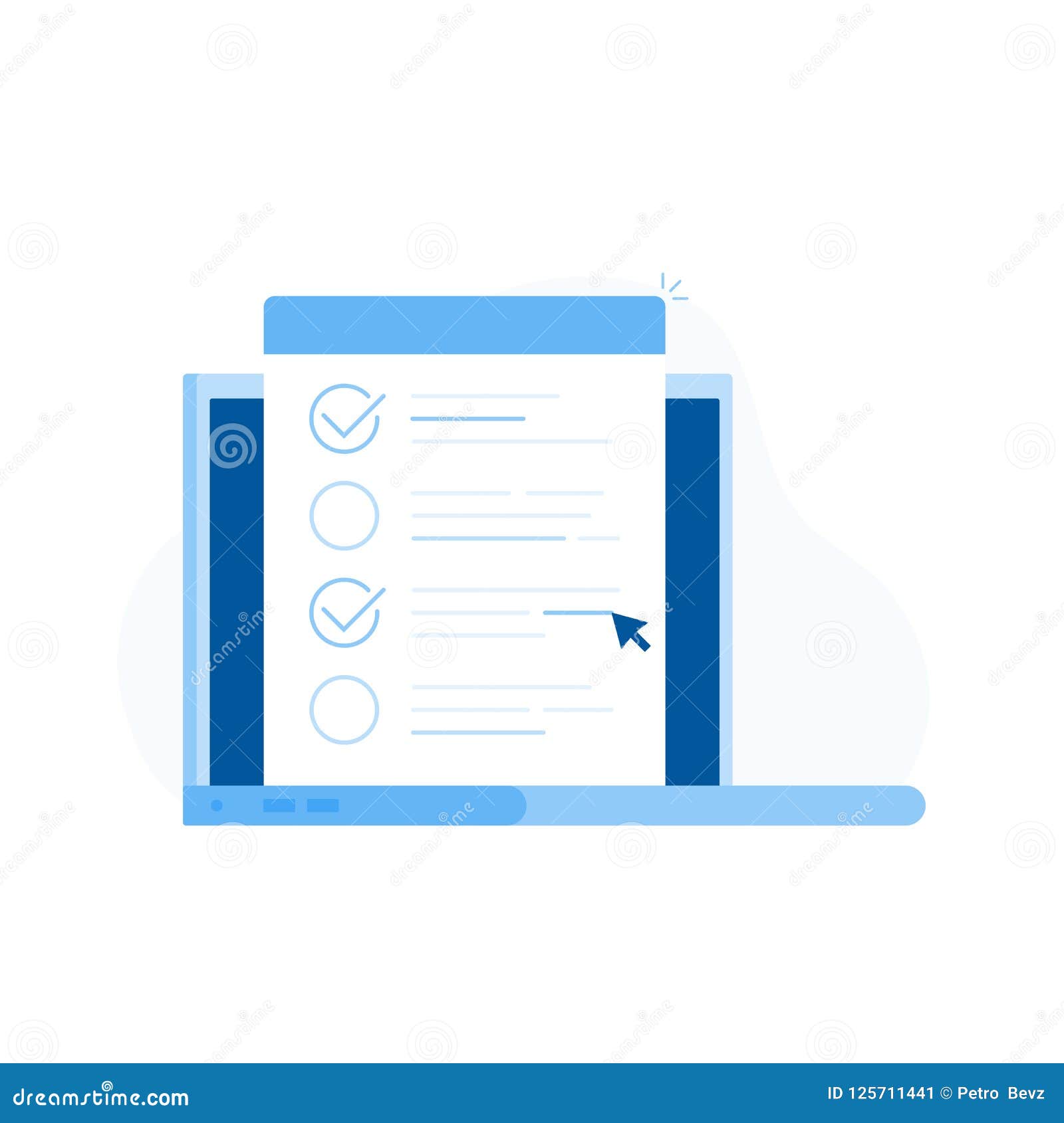 Online Exam Checklist And Pencil Taking Test Choosing