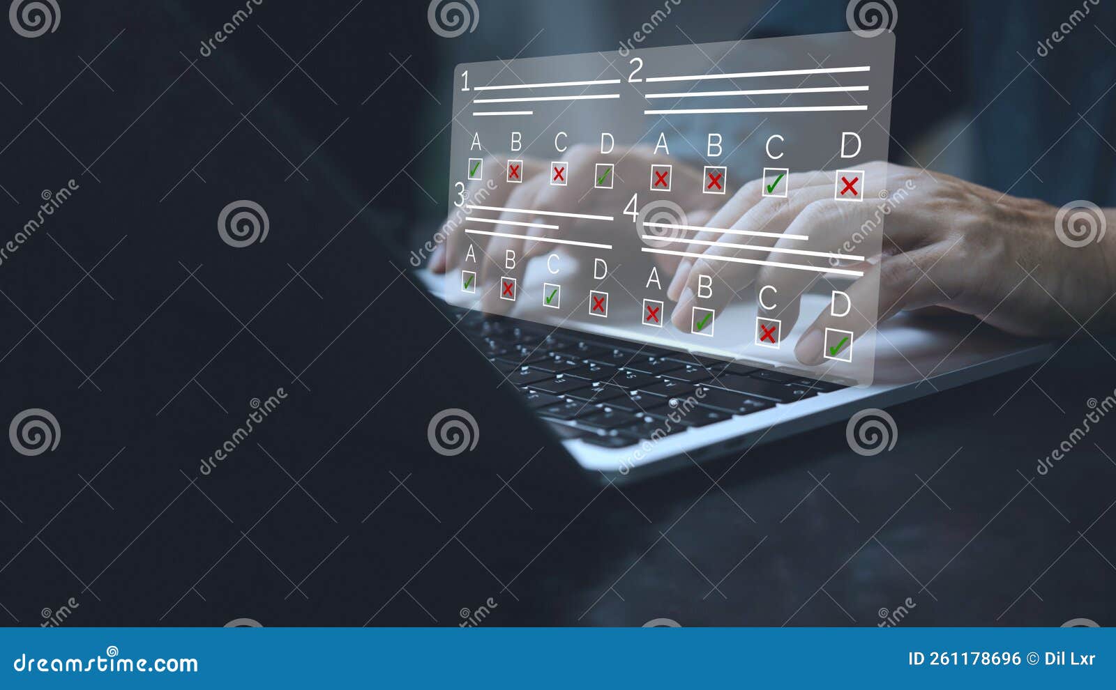 Online Exam, Choose Correct Answer in Test Stock Photo - Image of brand ...