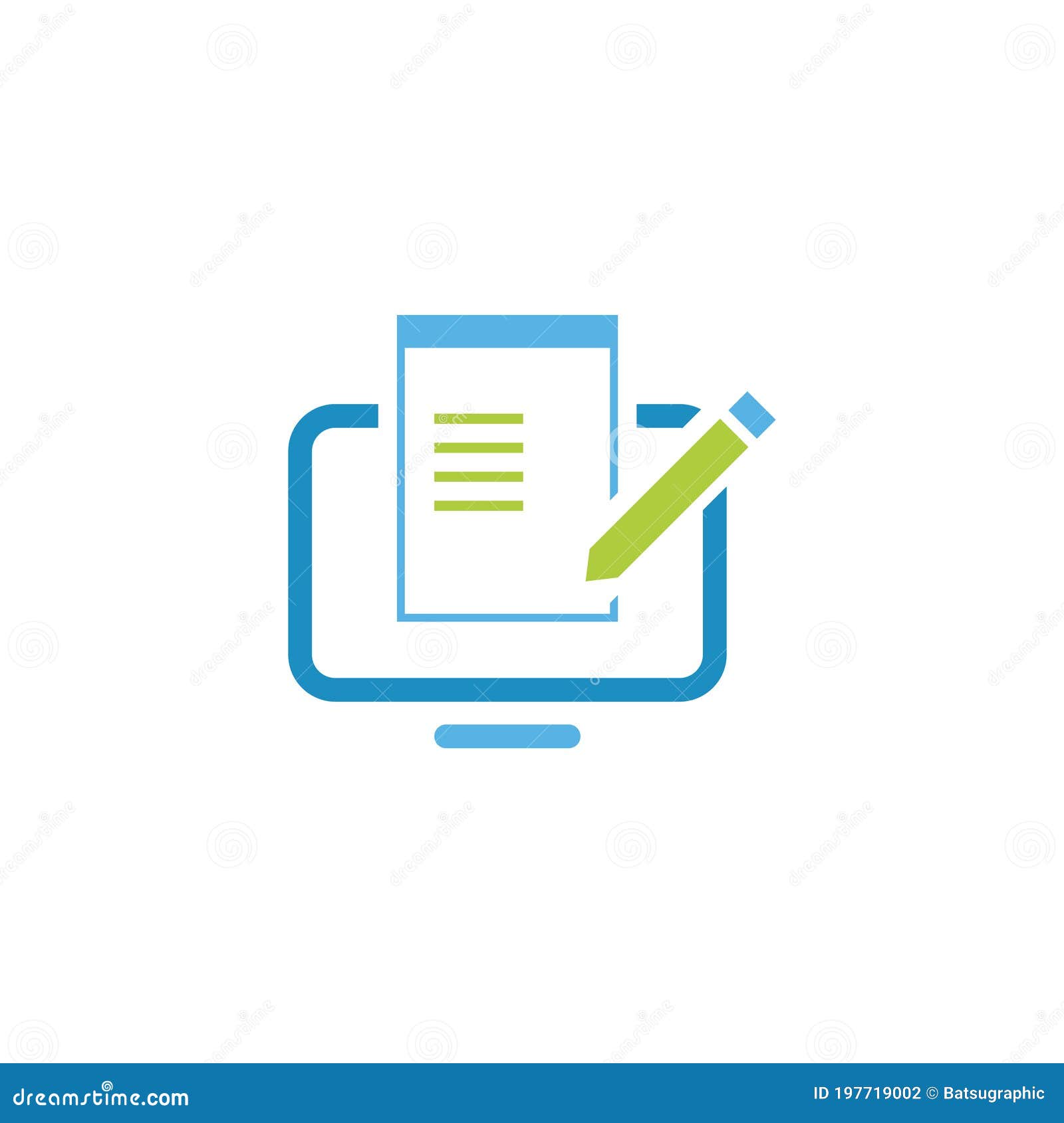 Online Exam Vector Logo Design Template Stock Vector - Illustration of ...