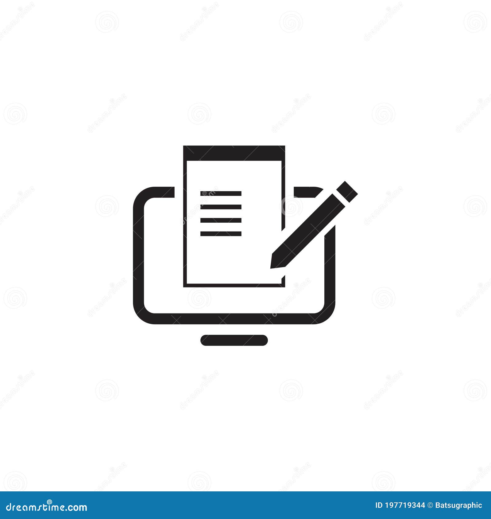 Online Exam Vector Logo Design Template Stock Vector - Illustration of ...