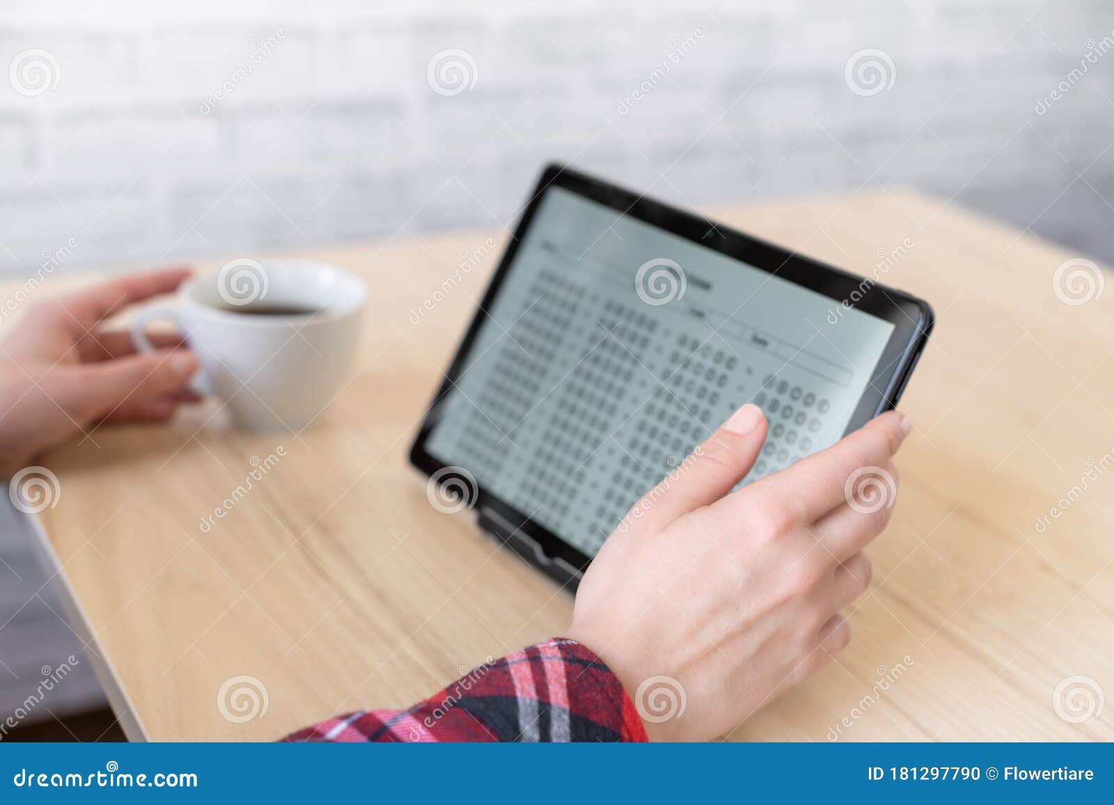 Online Exam. Woman Student Testing Exercise. Examination Test on the ...