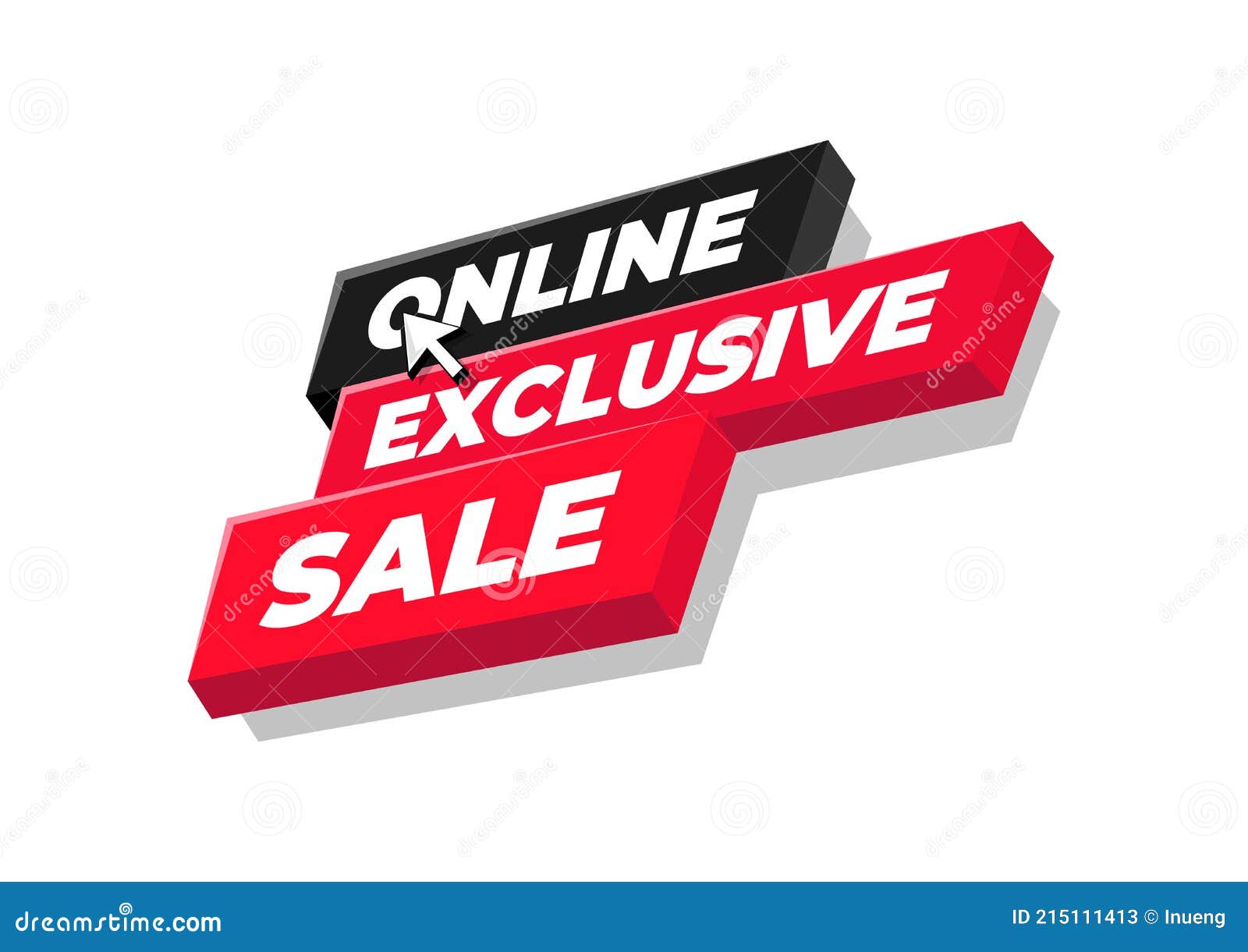 Online Exclusive Sale Tag or Banner Design. Stock Vector - Illustration ...